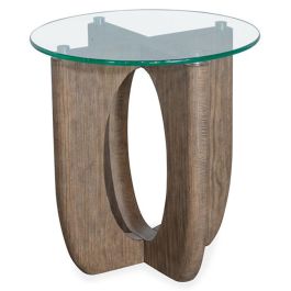 Lainey Almond Round End Table - Bernie & Phyl’s Furniture