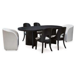 Rowanbeck 7 Piece Dining Set (Table with 4 Side Chairs and 2 ...